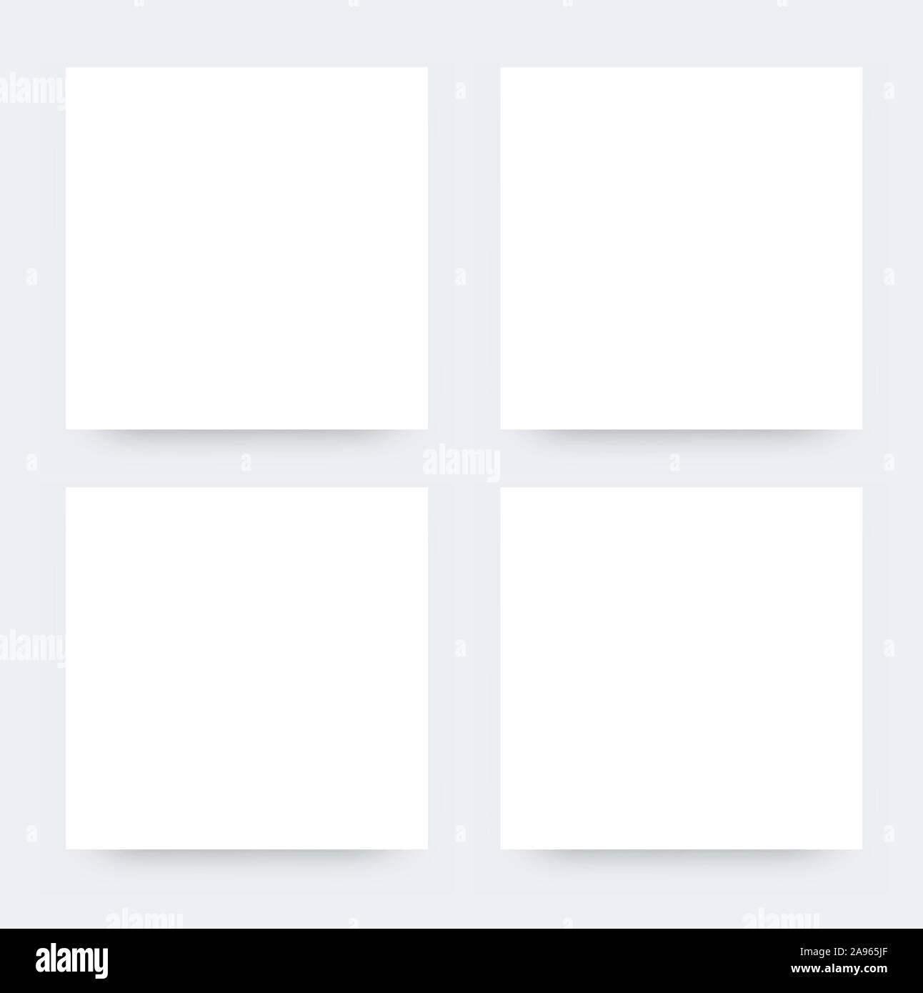 Square Blank Flyers Mockup. Vector Illustration of Paper Posters Design ...