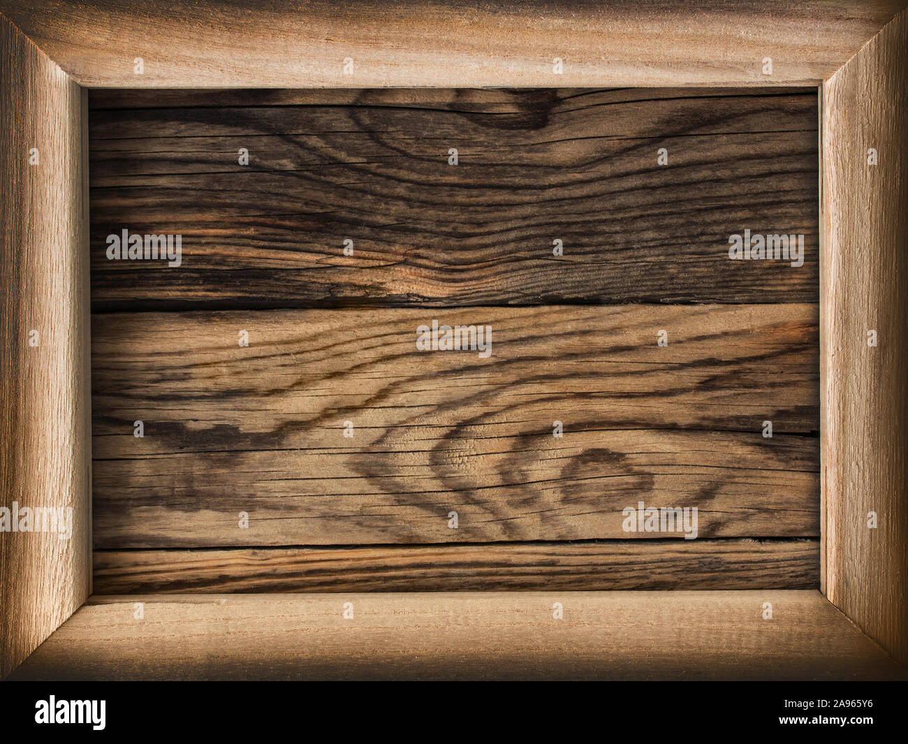 Wooden background and frame Stock Photo - Alamy