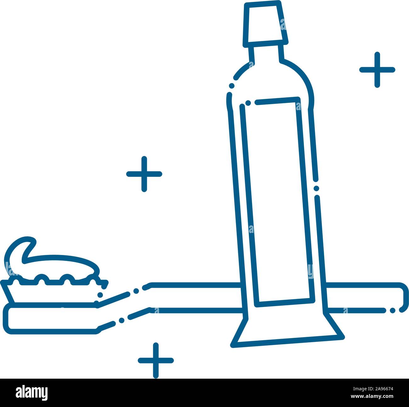 toothpaste and brush icon design, Medical health care hospital ...