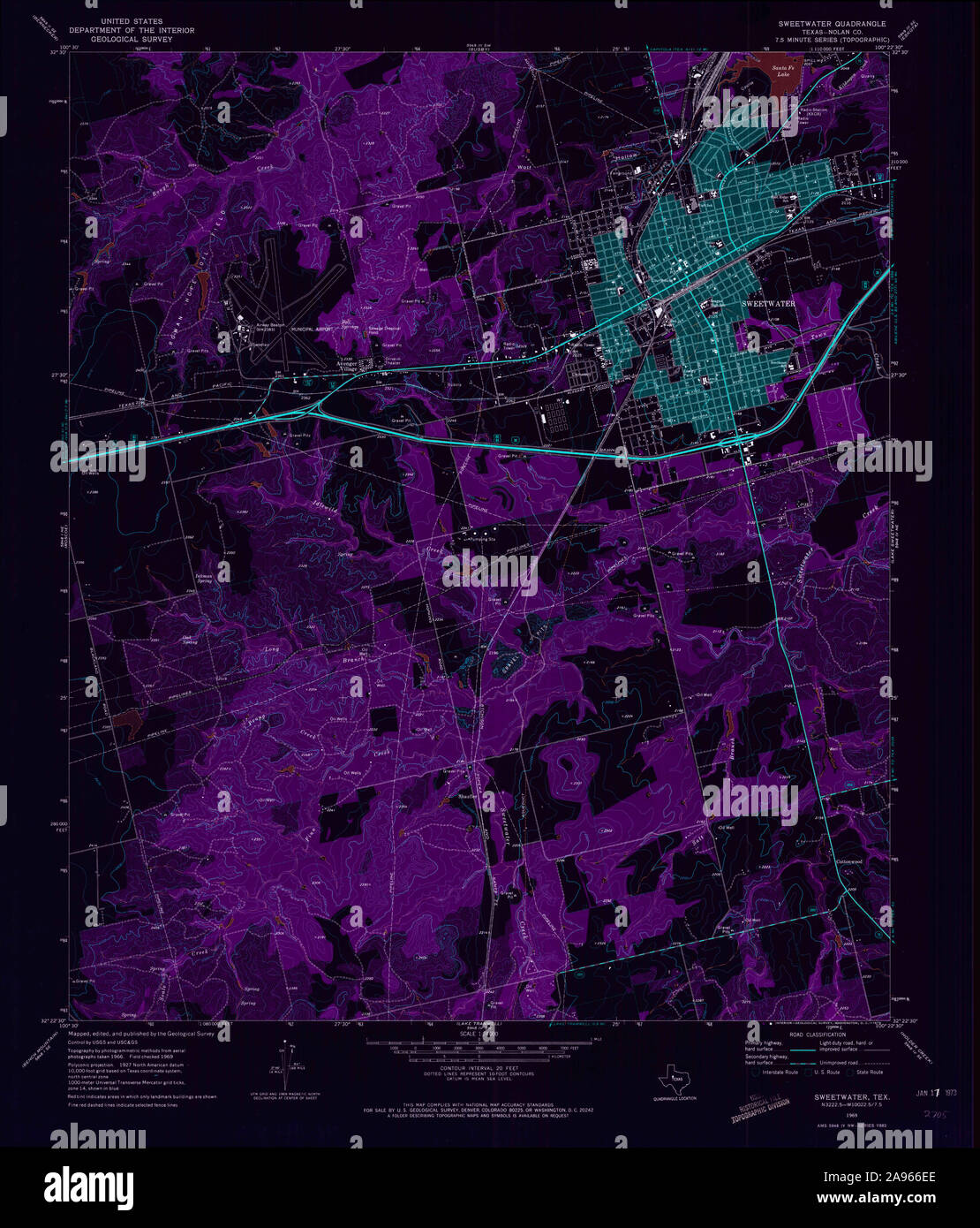 Sweetwater texas map hi-res stock photography and images - Alamy