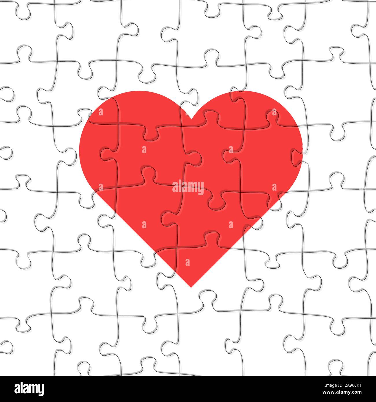 Feelings concept heart puzzle Stock Vector Images - Alamy