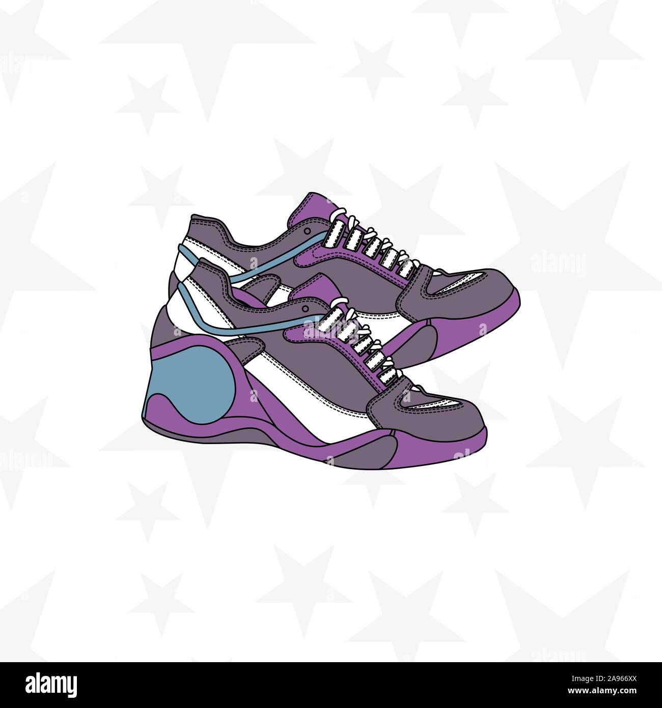 Sneaker for man or woman. trainer, running, casual, gym shoes. Sports ...