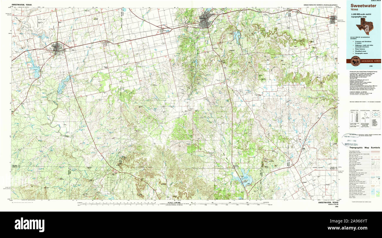 Sweetwater texas map hi-res stock photography and images - Alamy