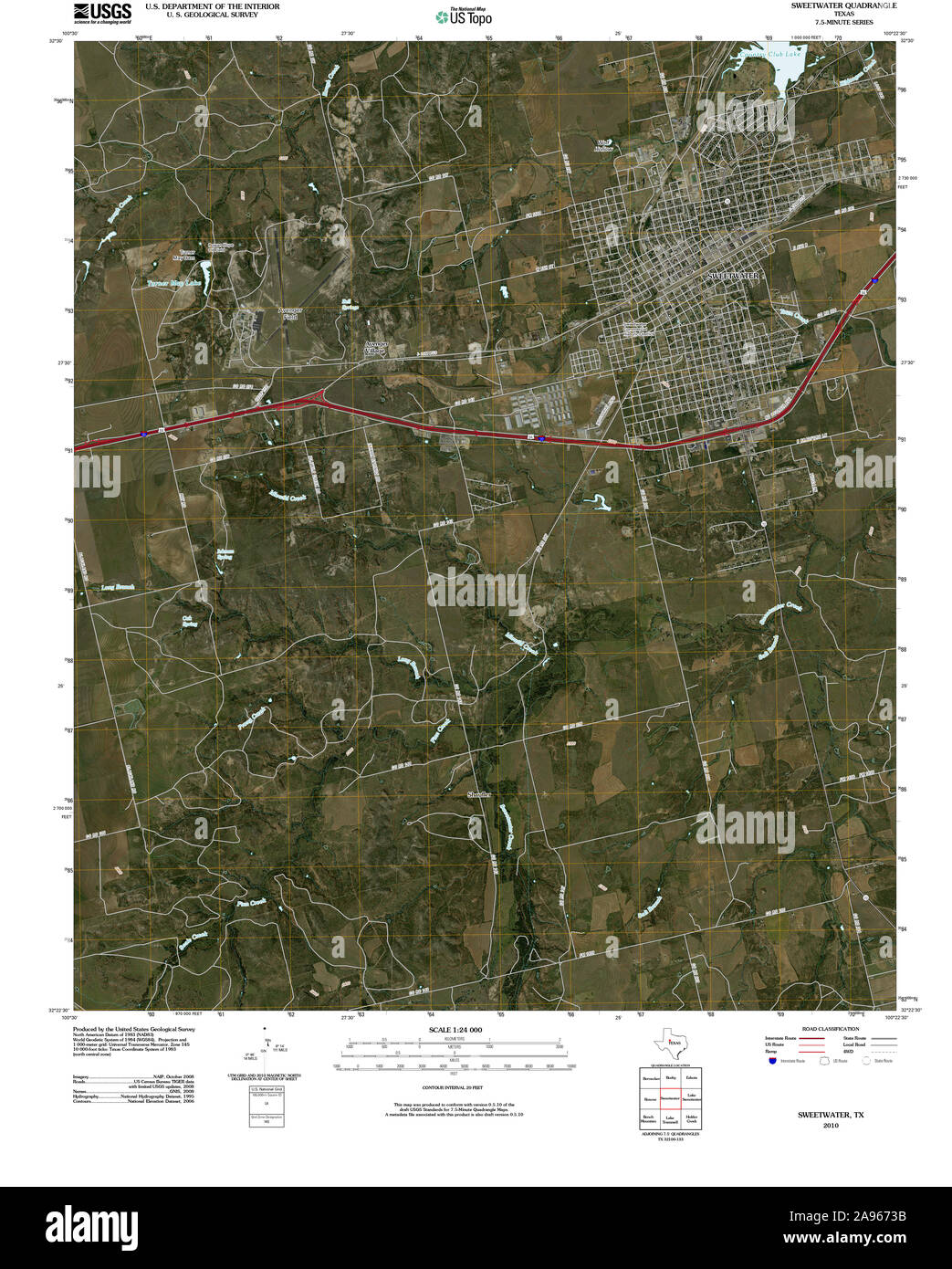 Sweetwater texas map hi-res stock photography and images - Alamy