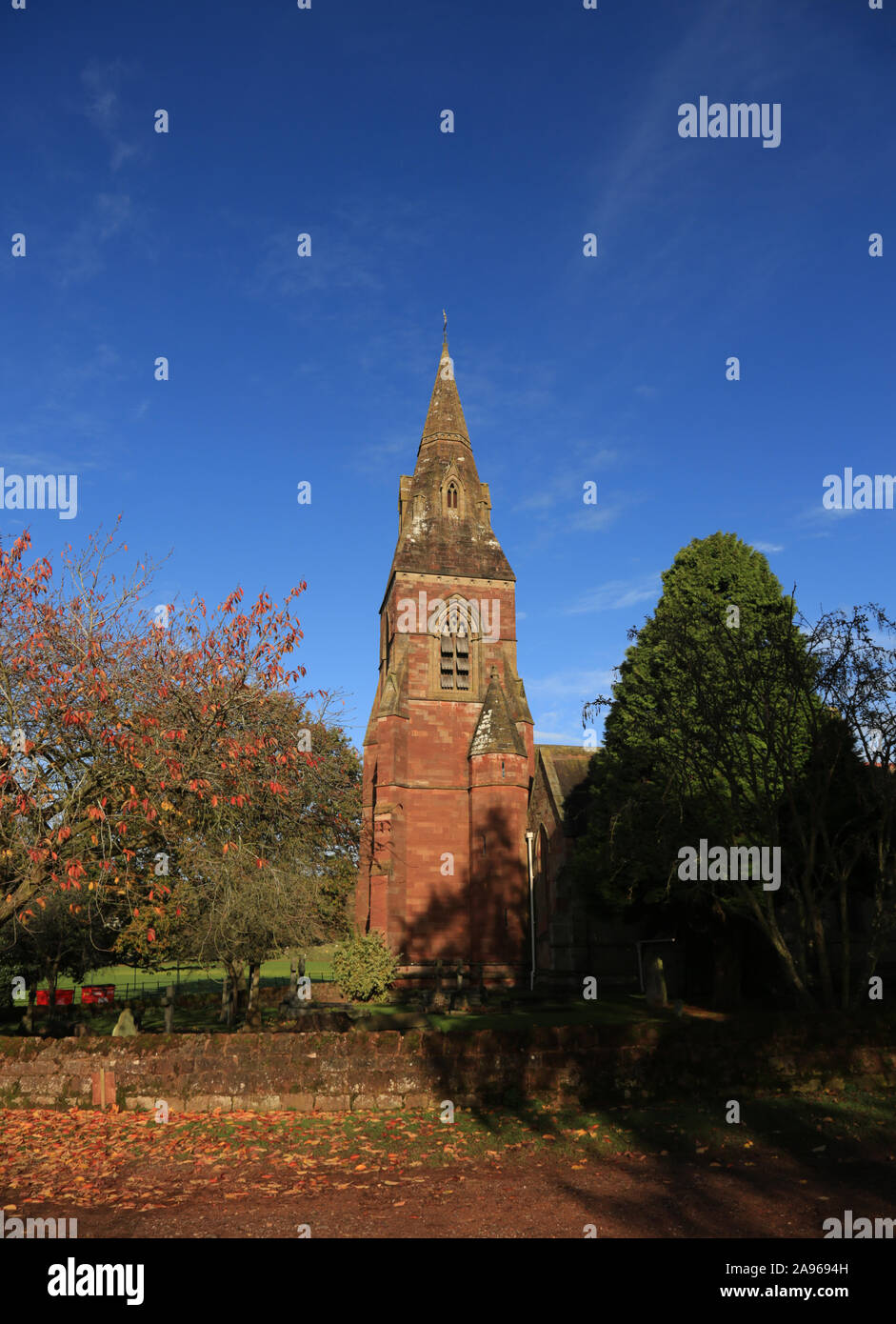 St. John the baptist church in Hagley, Worcestershire, England, UK ...