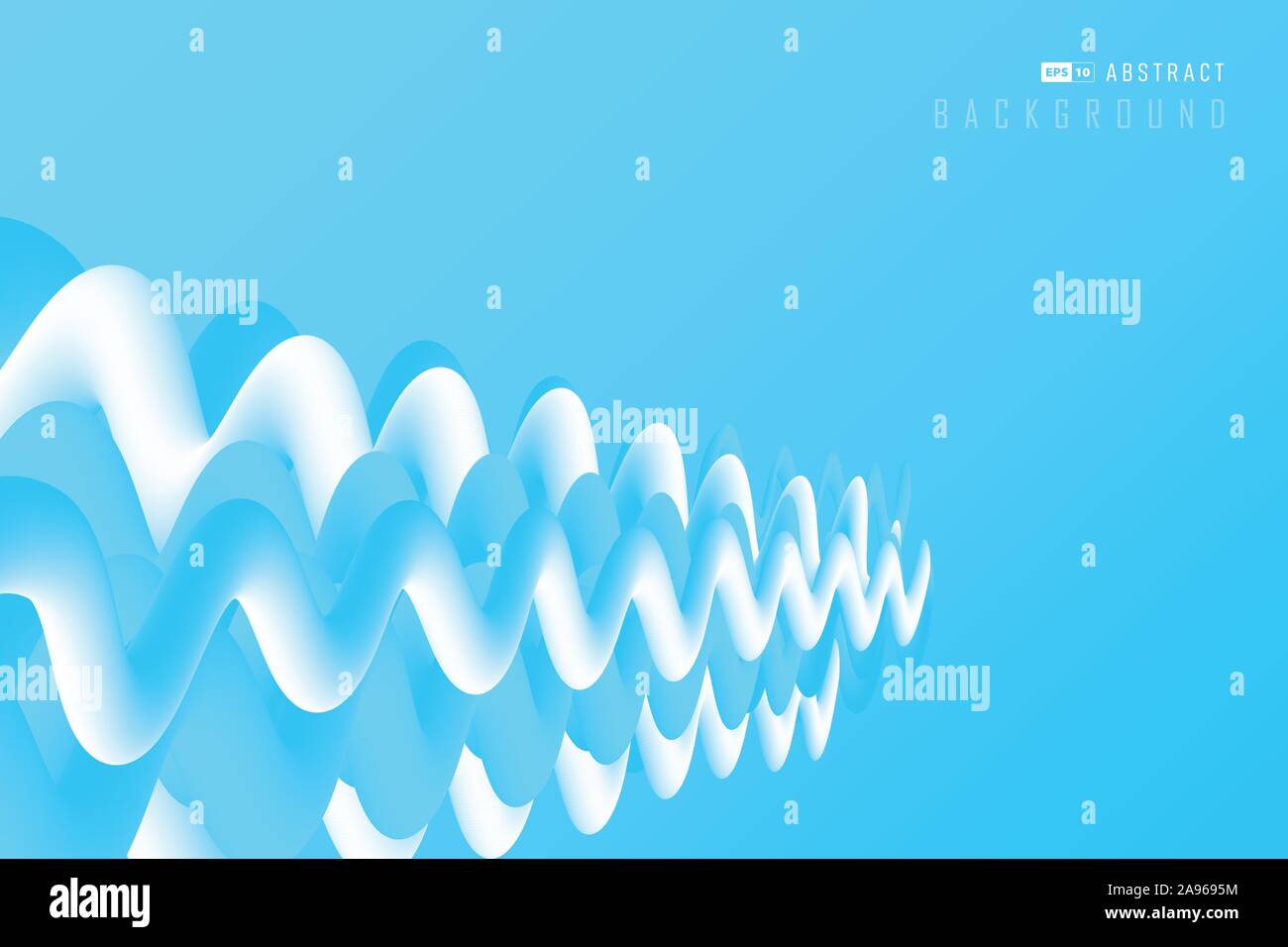 Abstract blue white fluid wavy design of water background. Use for ...