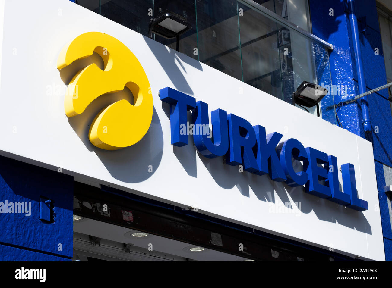 ISTANBUL, TURKEY -November-11, 2019: TURKCELL sign Turkcell is a ...