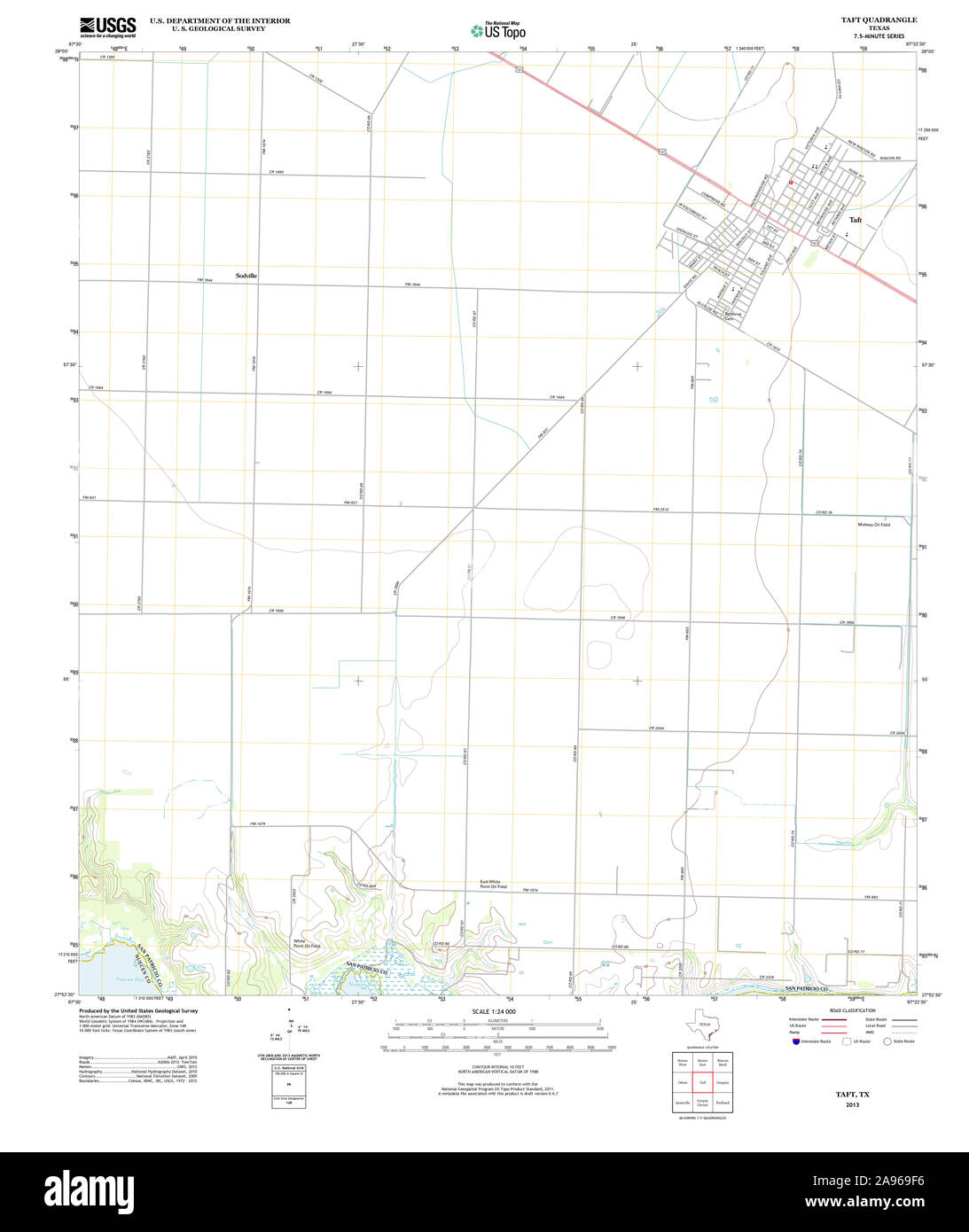 Taft texas map hi-res stock photography and images - Alamy