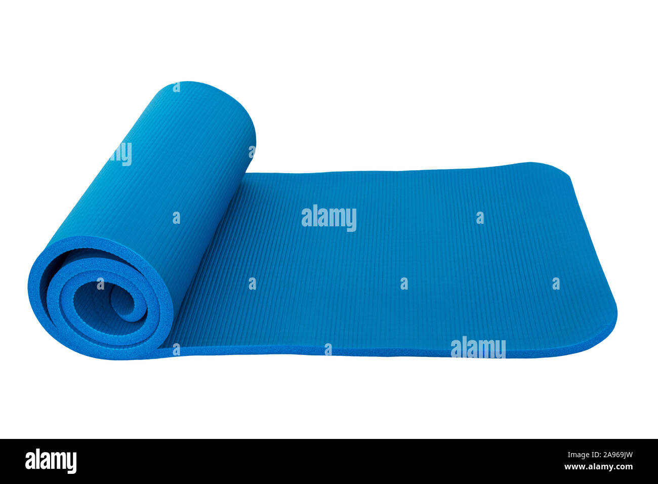 Fitness gym mat isolated against white background Stock Photo - Alamy