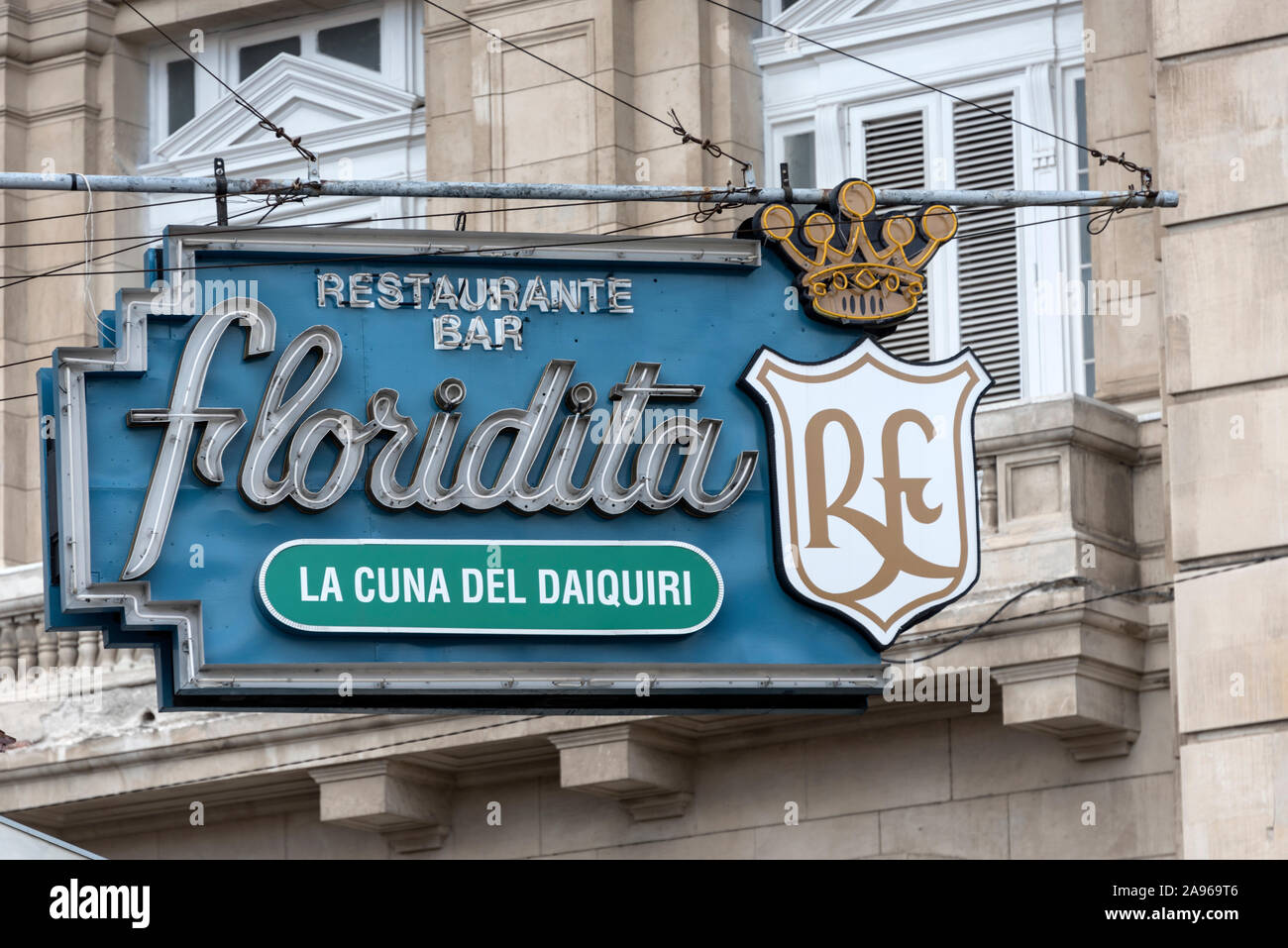 El Floridita bar/ restaurant in Obispo, Old Havana, Cuba, is one of ...