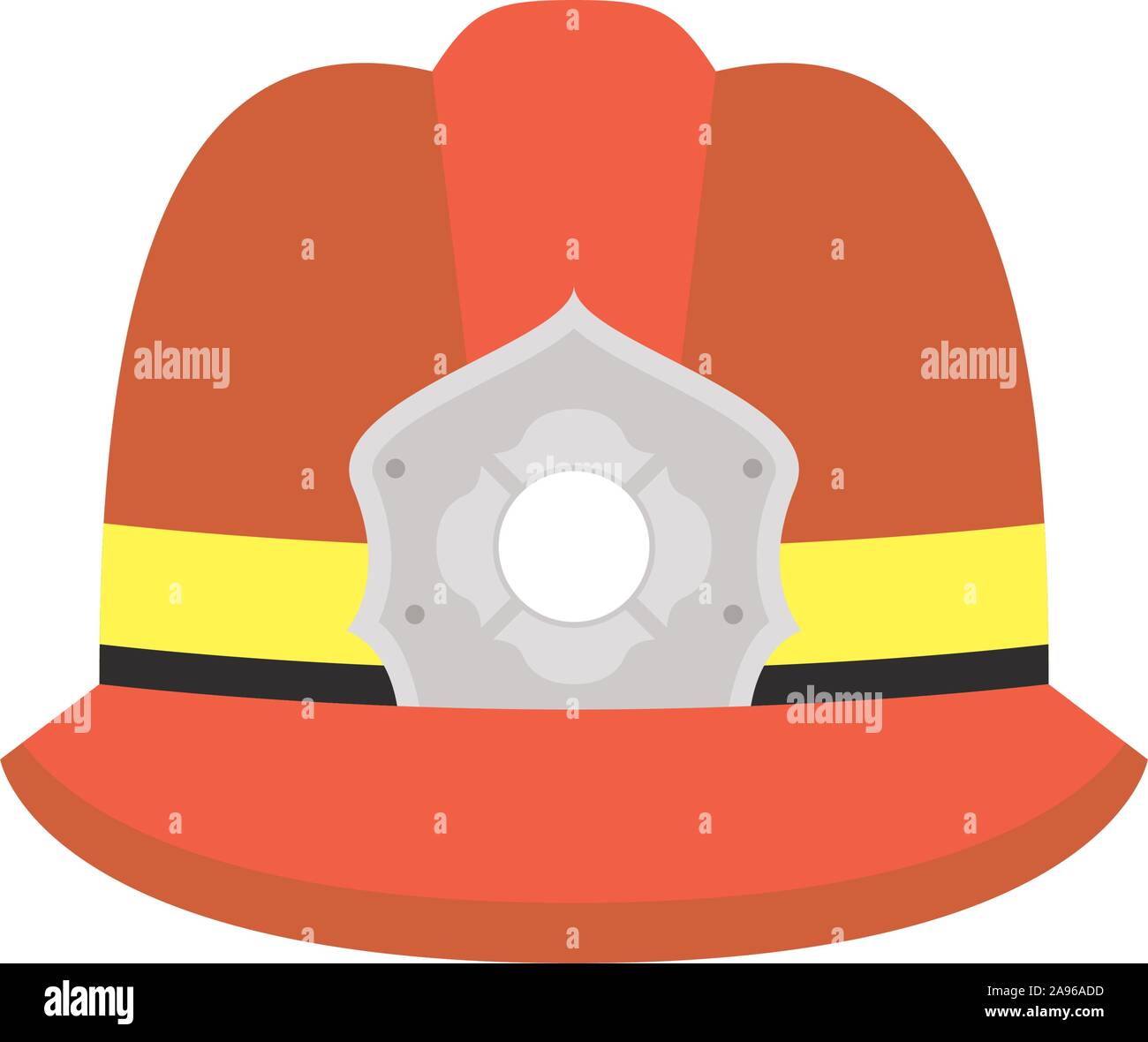 firefighter helmet flat style icon vector illustration design Stock ...