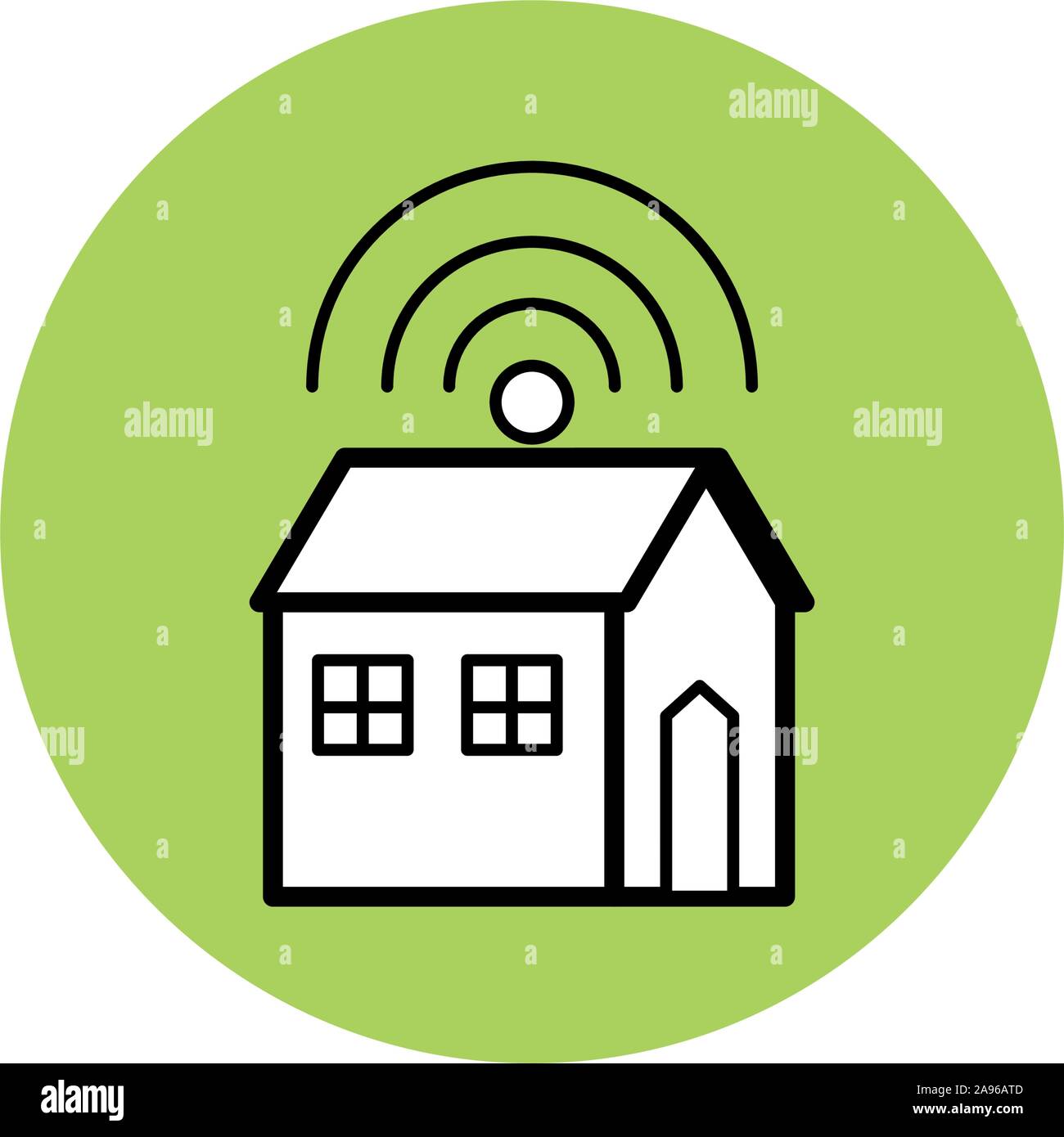 future house icon design, Digital technology communication social media ...