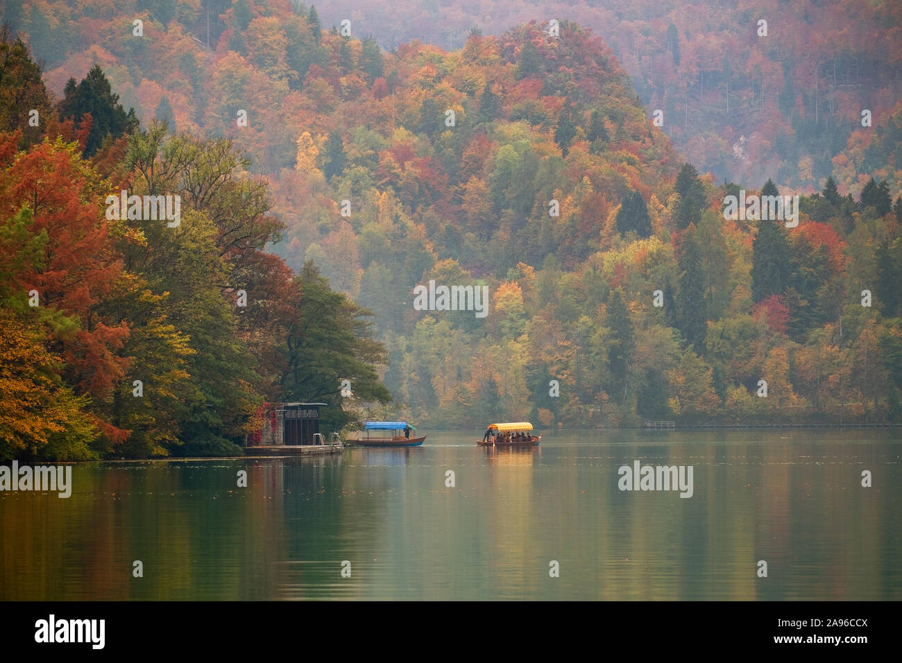Beautiful autumn at lake Bled in Slovenia. Europe Stock Photo - Alamy