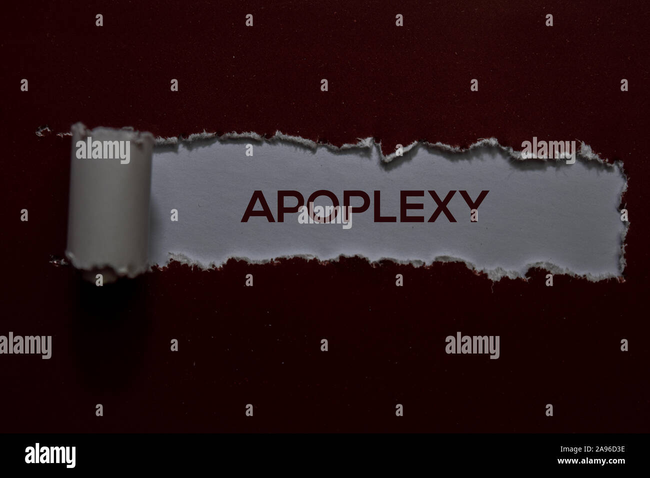Apoplexy Text written in torn paper Stock Photo - Alamy