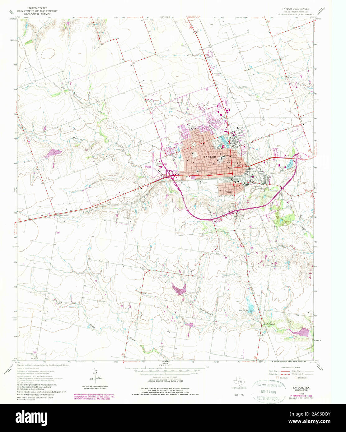 Taylor texas map hi-res stock photography and images - Alamy