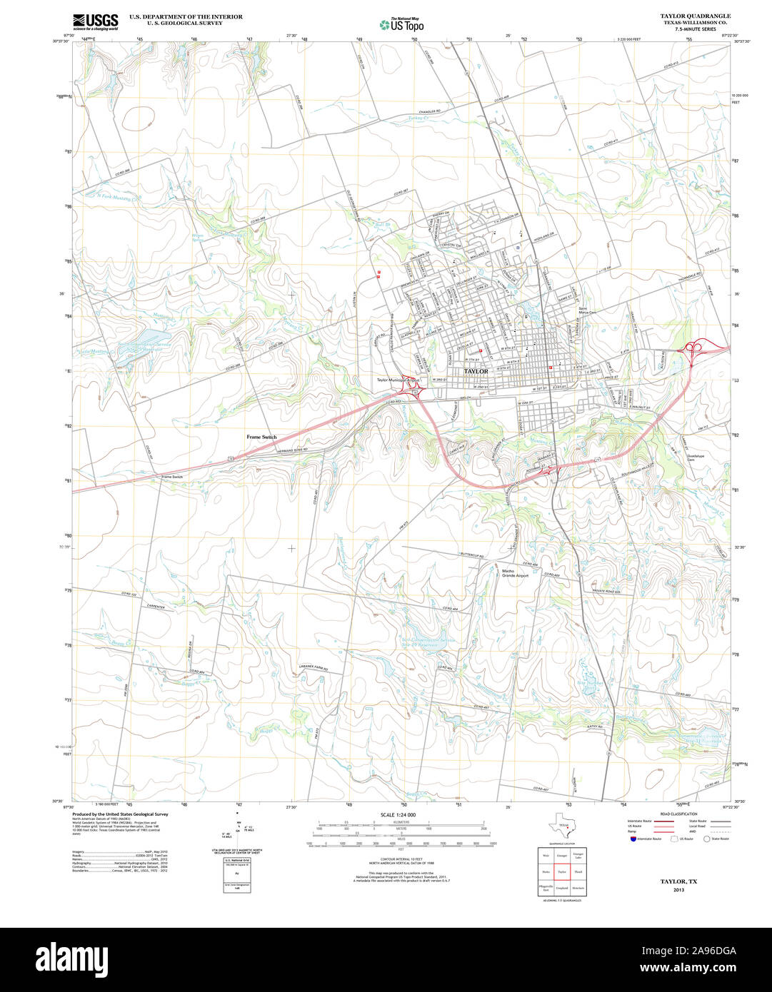 Taylor texas map hi-res stock photography and images - Alamy