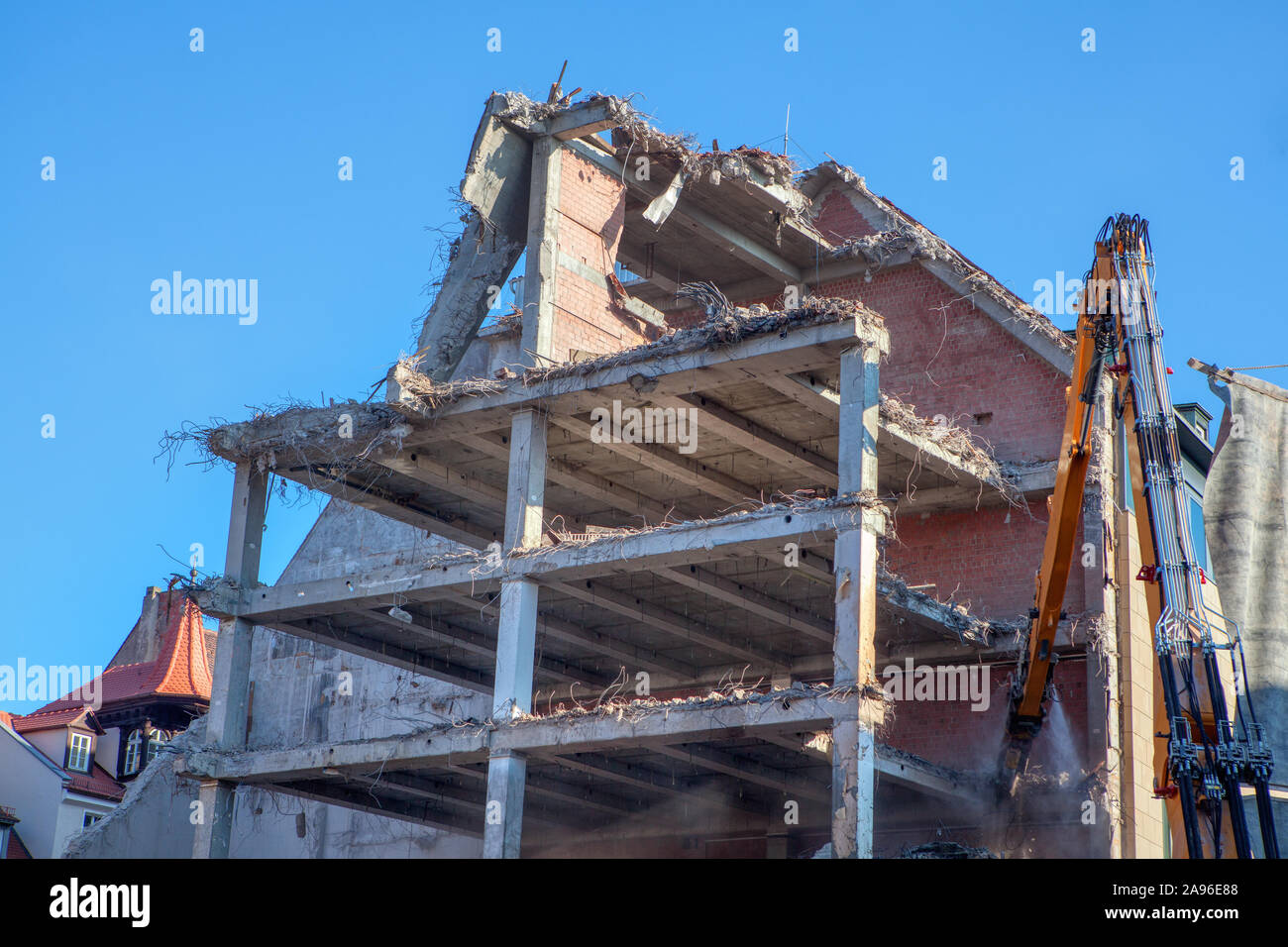 Industrial destruction of high building Stock Photo - Alamy
