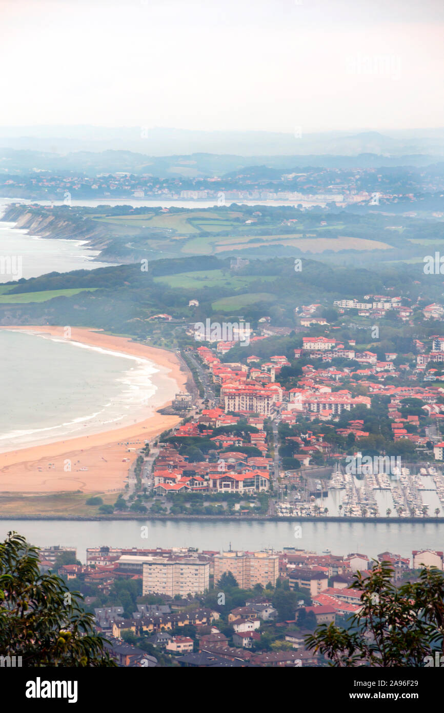Aerial view of Irun in the Basque Country on a cloudy day Stock Photo ...