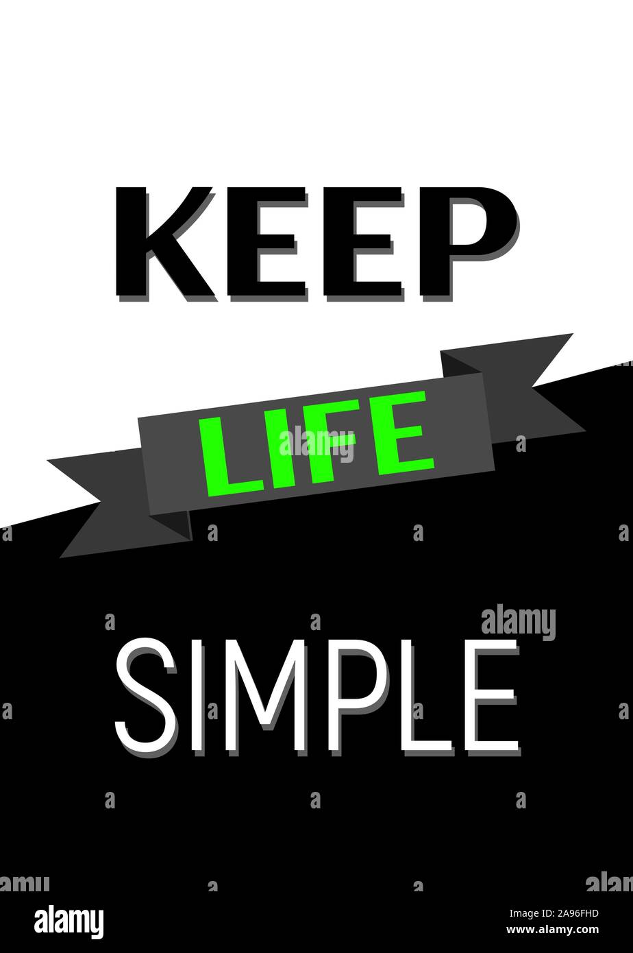 Motivational poster. Keep Life Simple. Home decor for good self-esteem ...