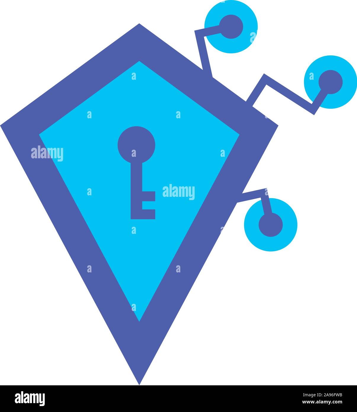 padlock icon design, Digital technology communication social media ...