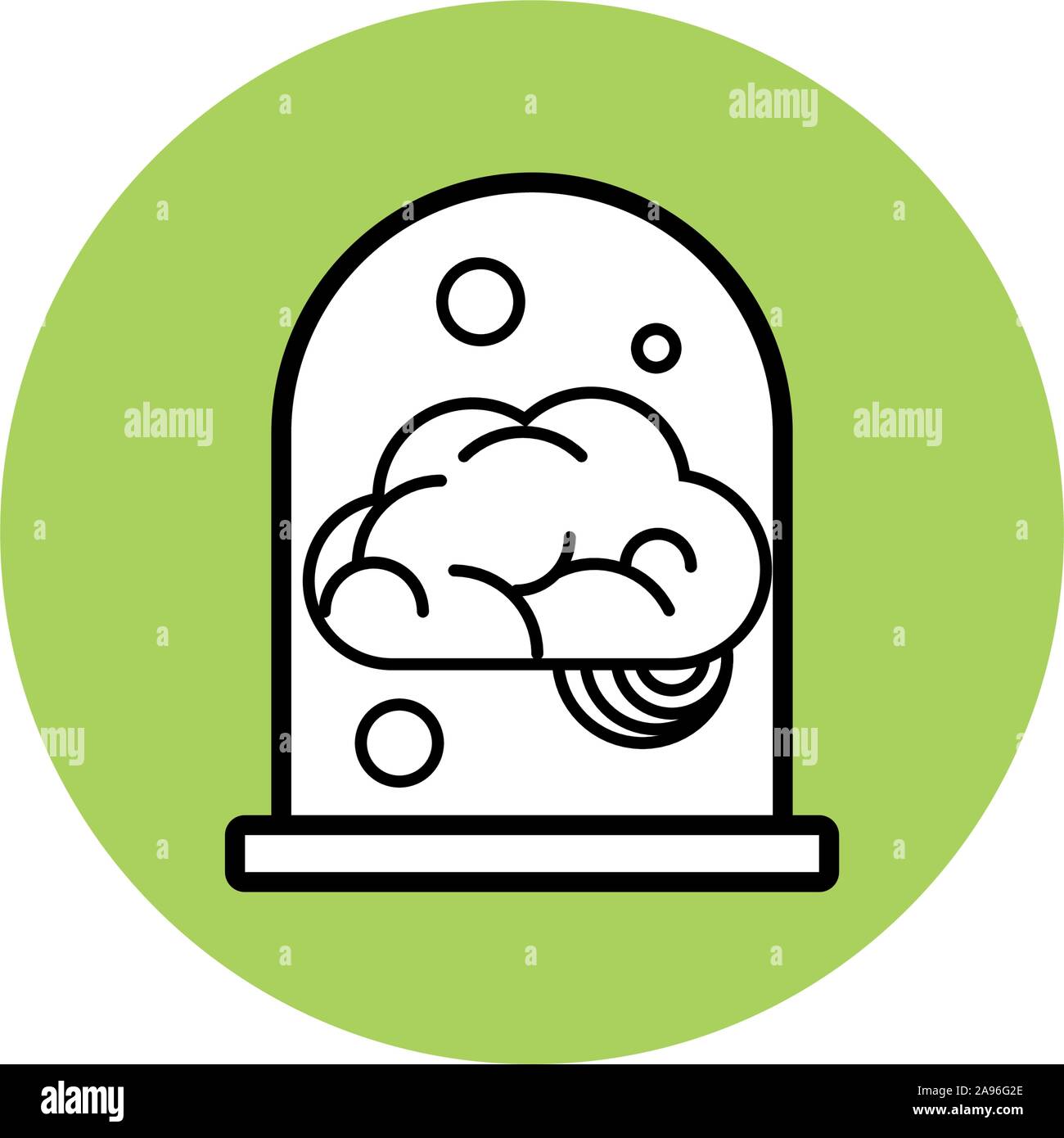 Future brain inside sphere icon design, Digital technology ...