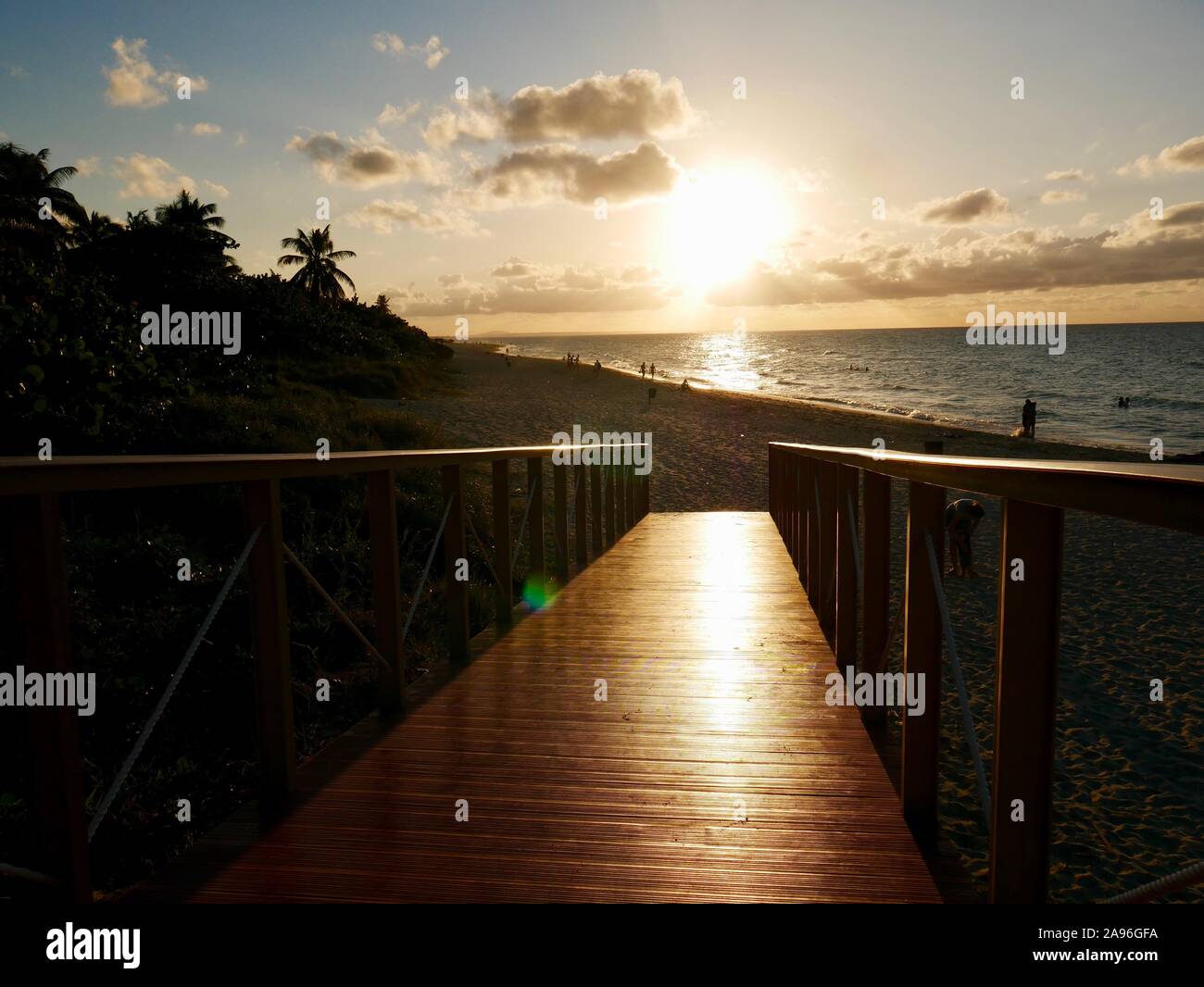 Sunset at Varadero Beach, Cuba Stock Photo - Alamy