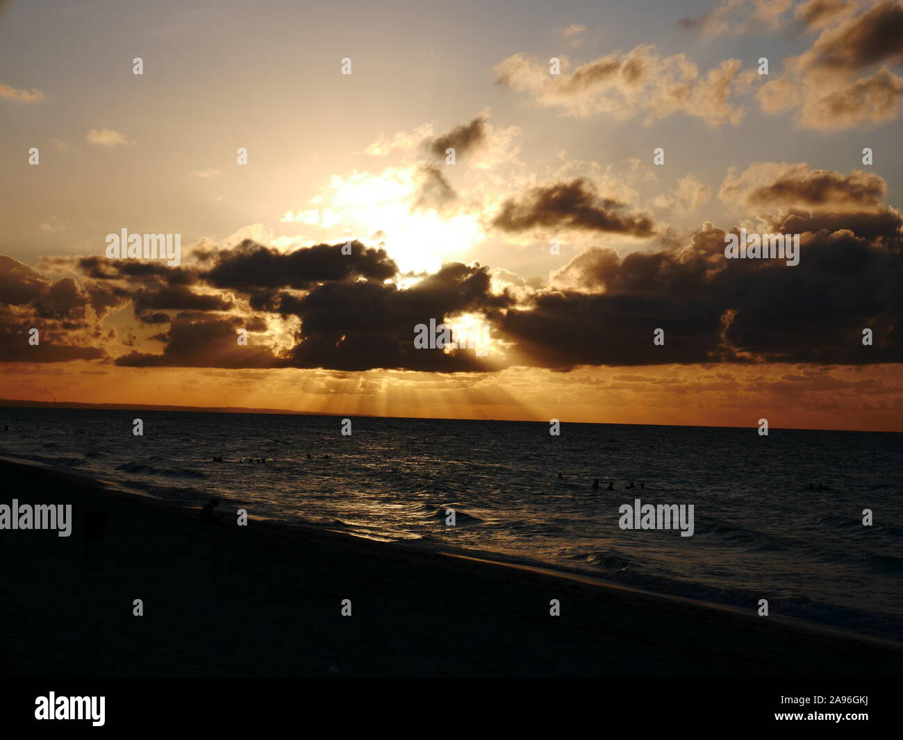 Sunset at Varadero Beach, Cuba Stock Photo - Alamy