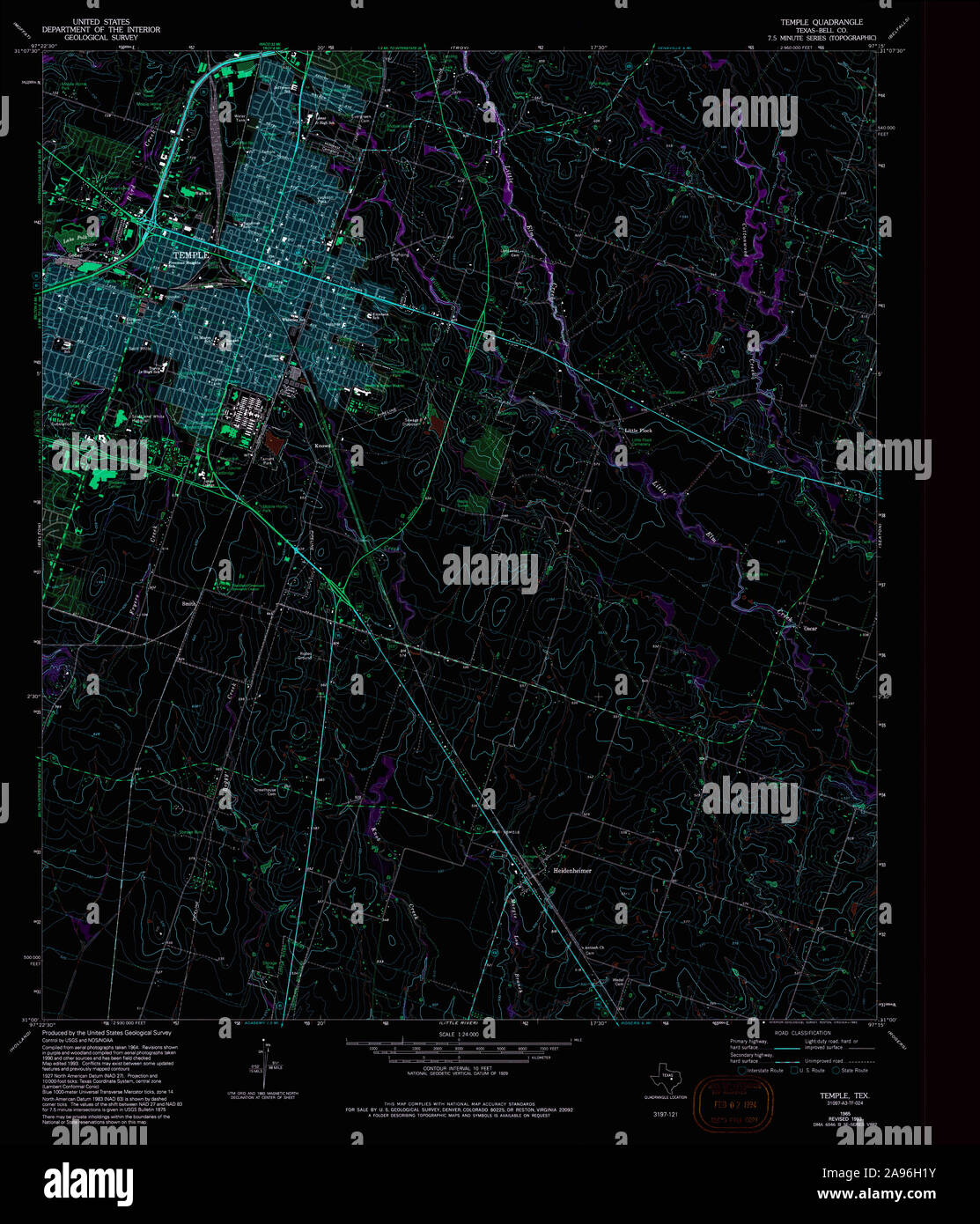 Map of temple texas hi-res stock photography and images - Alamy