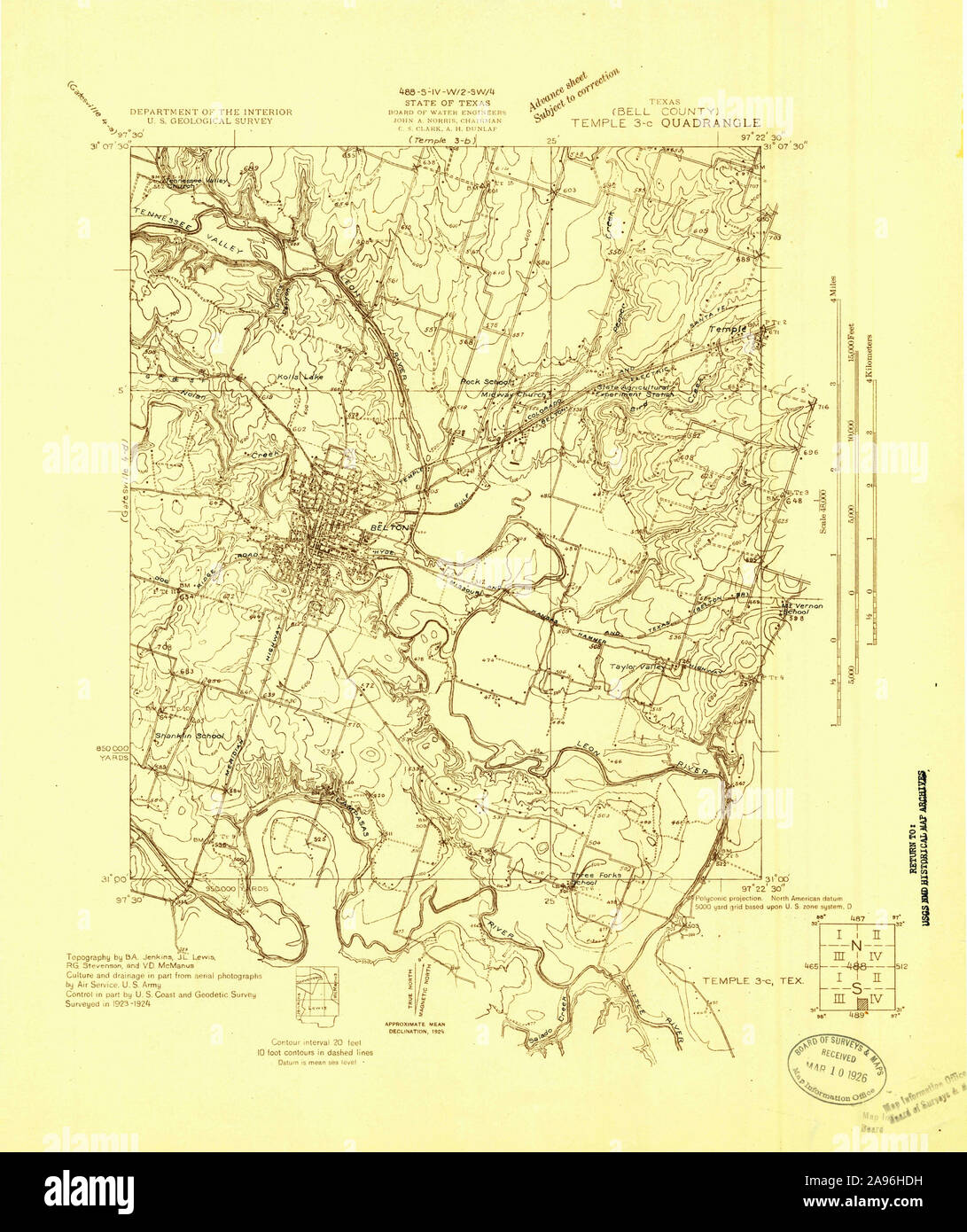 Temple texas map hi-res stock photography and images - Alamy