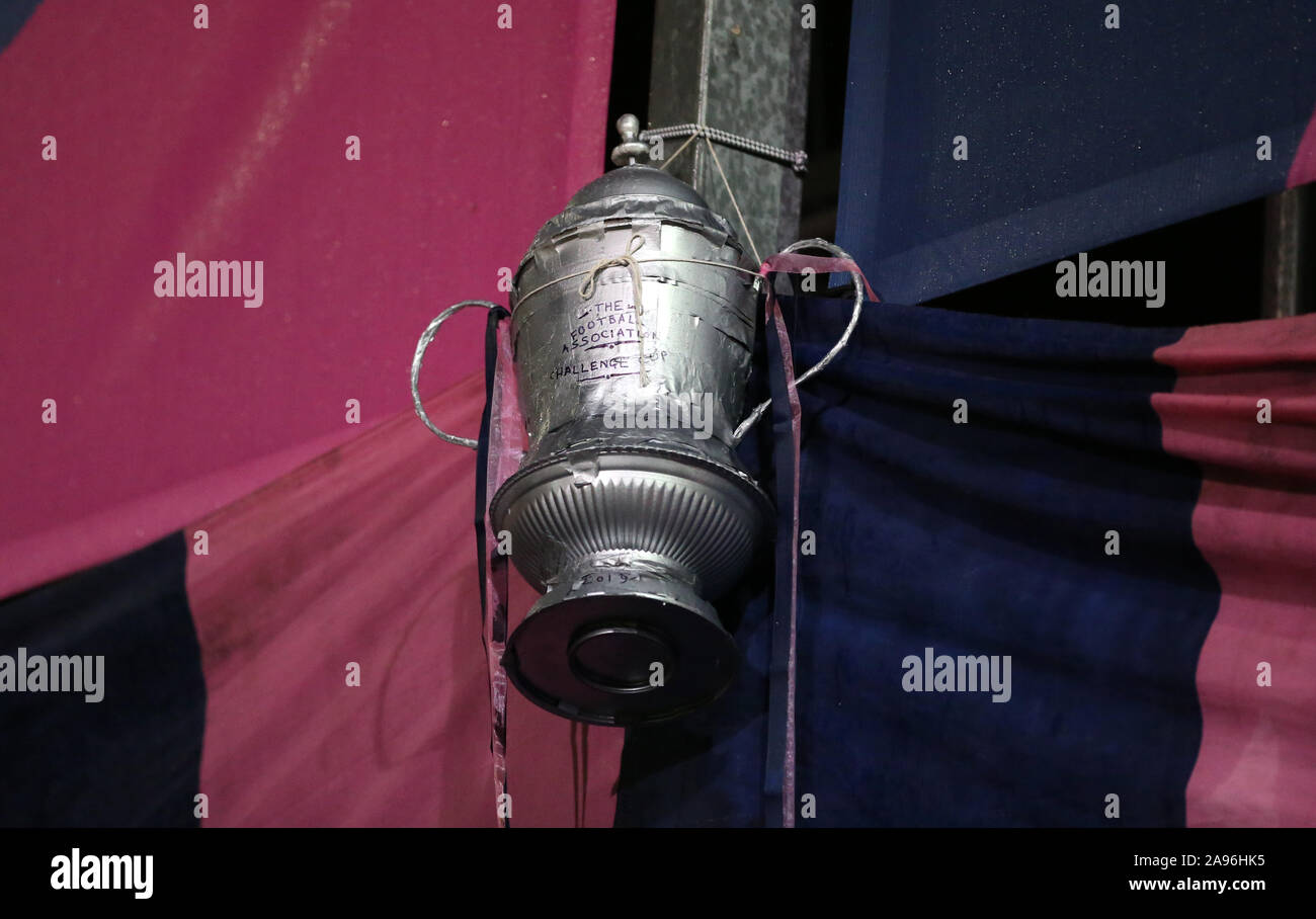 Fa cup trophy shaped banner hi-res stock photography and images - Alamy