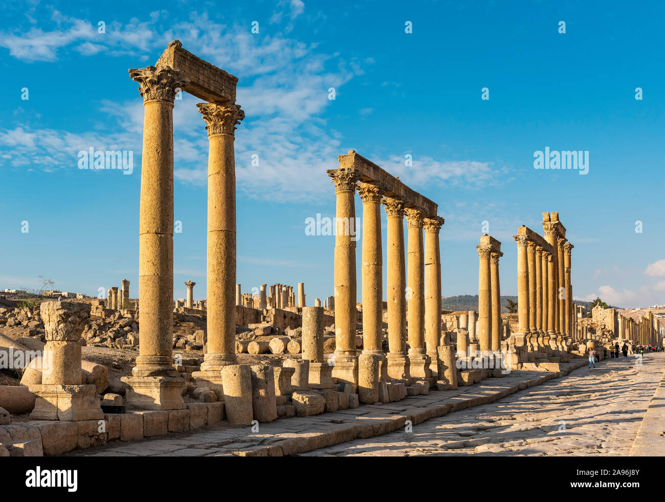 South section of Cardo Maximus street, Jerash, Jordan Stock Photo - Alamy