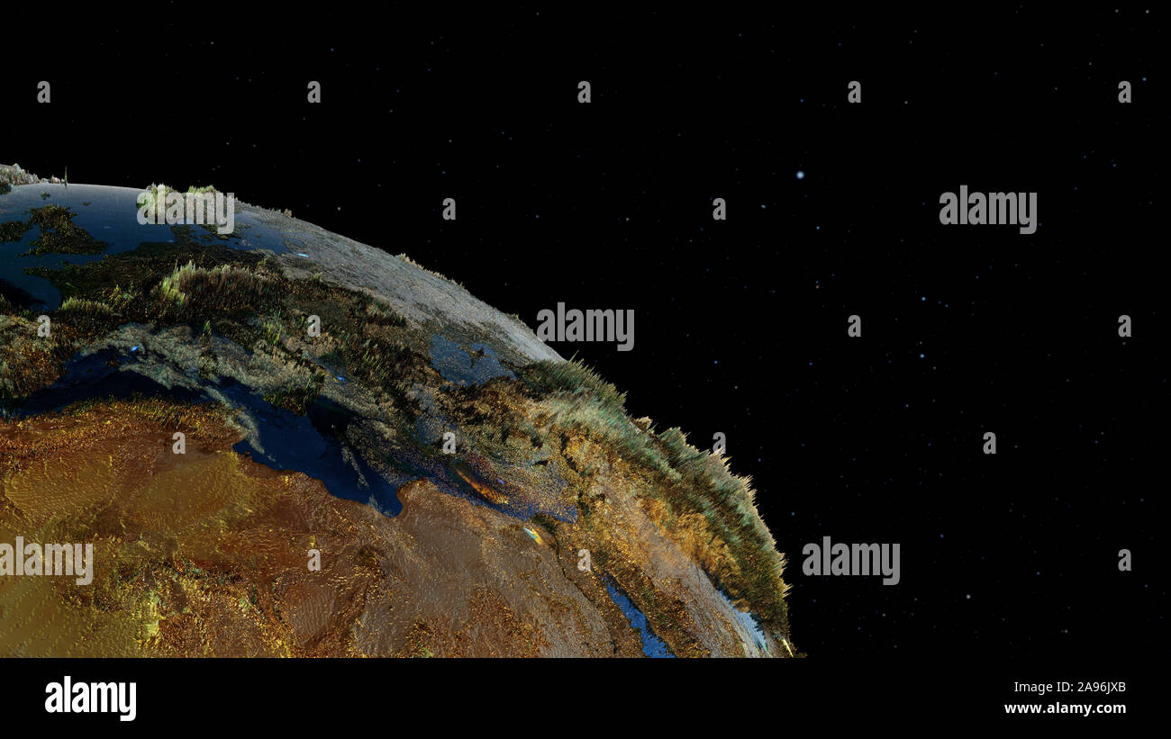 High Quality Planet Earth on Star Field Background. Elements of this ...