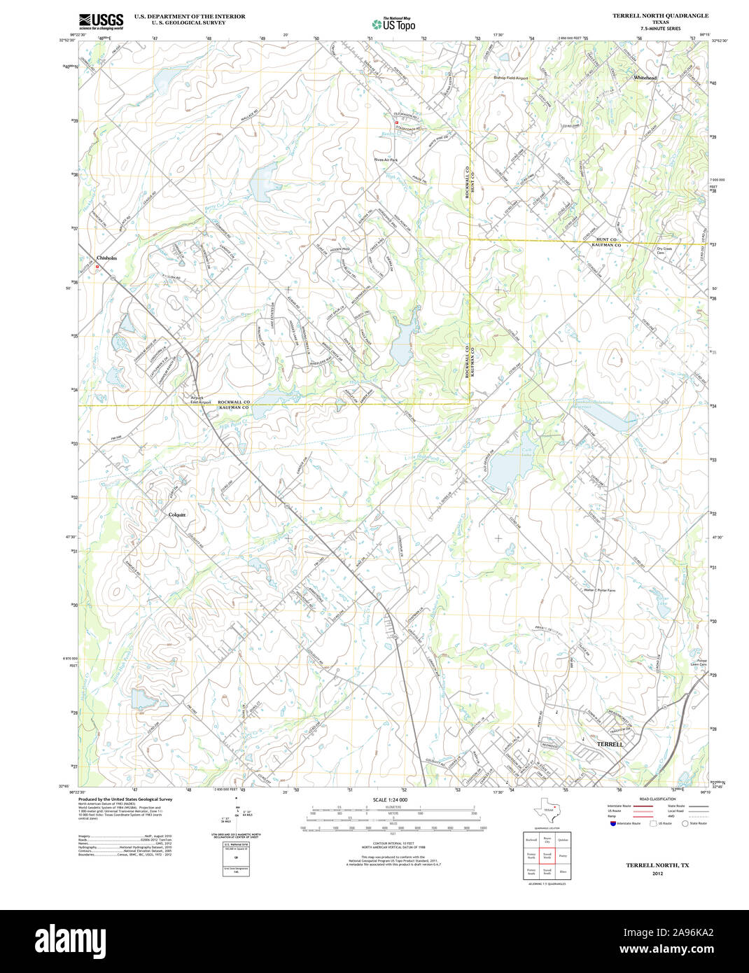 Map of terrell hi-res stock photography and images - Alamy