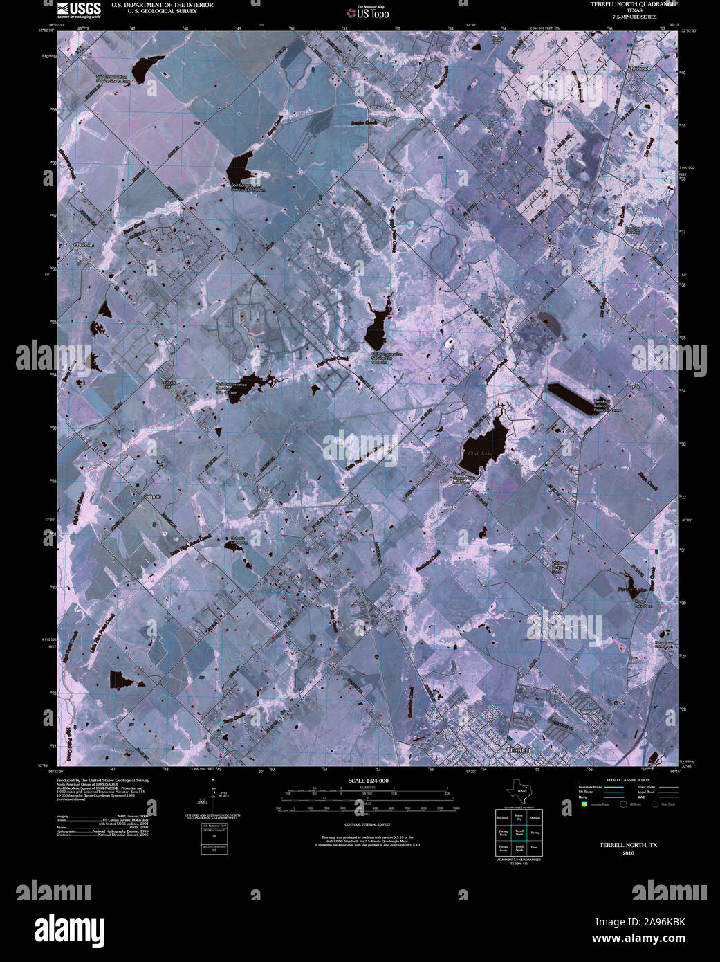 Map of terrell texas hi-res stock photography and images - Alamy