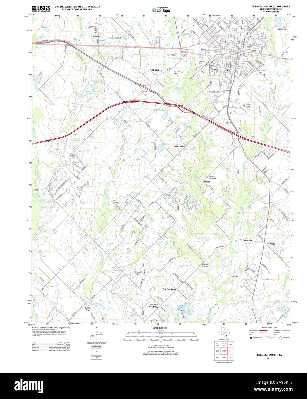 Map of terrell hi-res stock photography and images - Alamy