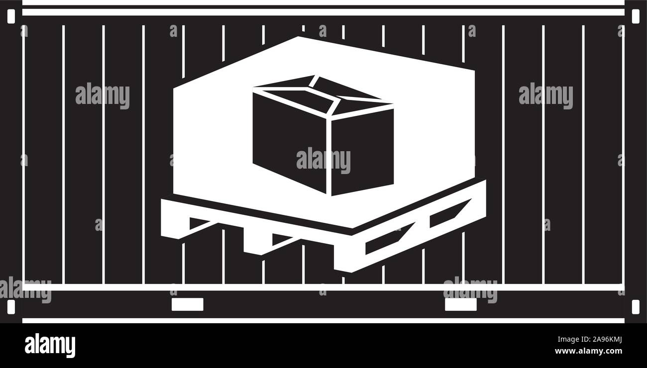 Cargo container with pallet and carton for transportation of goods ...