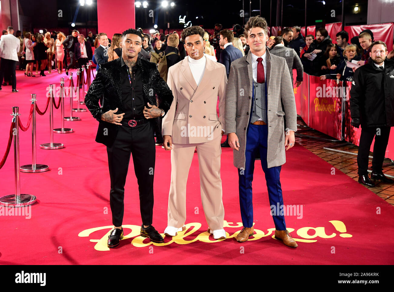 Michael Griffiths, Jordan Hames and Chris Taylor arriving for the ITV ...