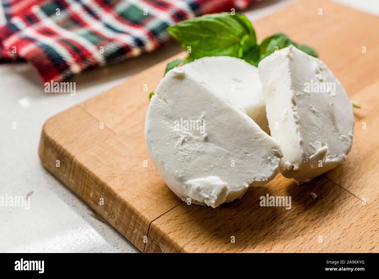 Goat Cheese Slices on Wooden Board. Ready to Eat. Organic Food Stock ...