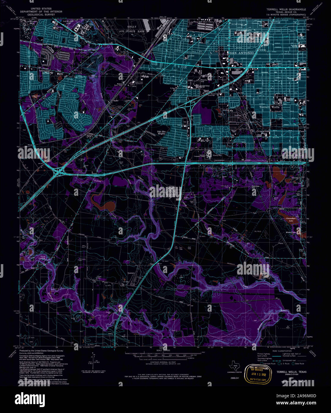 Map of terrell texas hi-res stock photography and images - Alamy