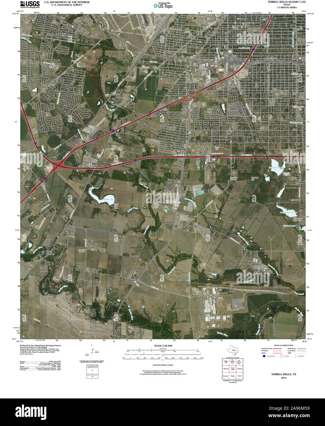Map of terrell texas hi-res stock photography and images - Alamy