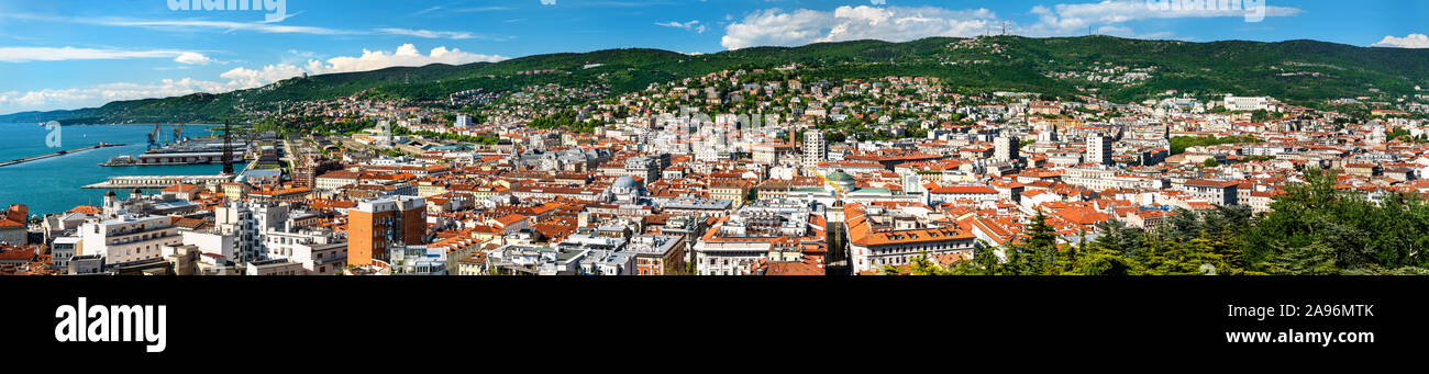 Panorama of Trieste city in Italy Stock Photo - Alamy