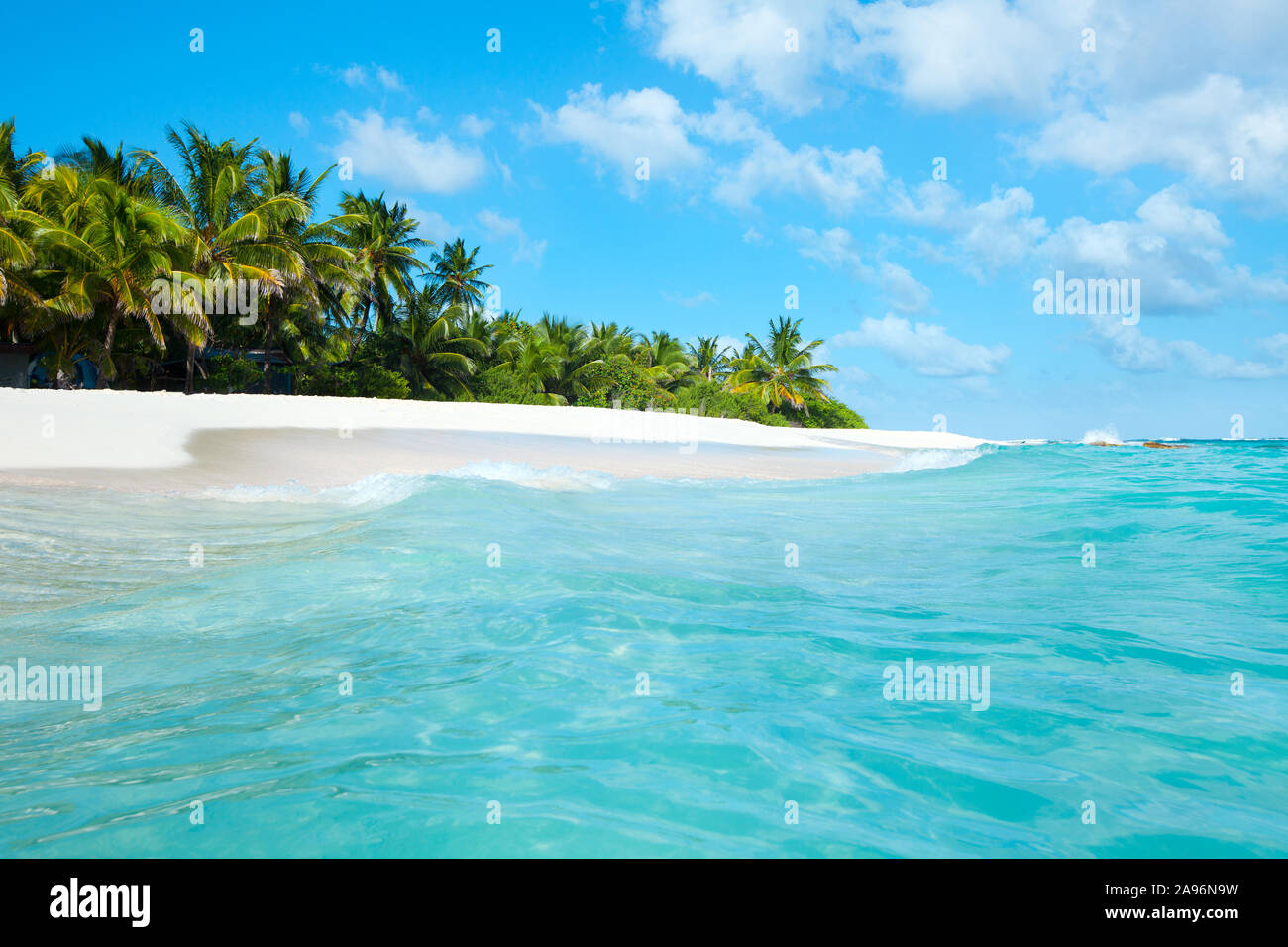 Johnny Cay on the reef of San Andres Island, Colombia, South America ...