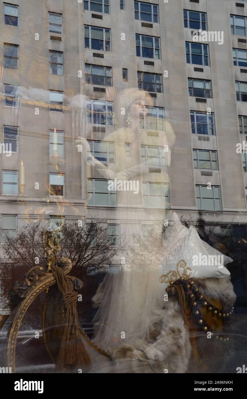 Spectacular window display at Ralph Lauren in NYC on December 11, 2013 ...