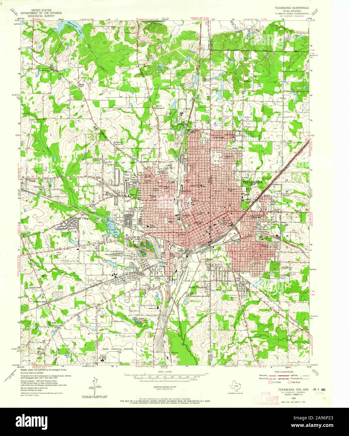 Map of texarkana hi-res stock photography and images - Alamy