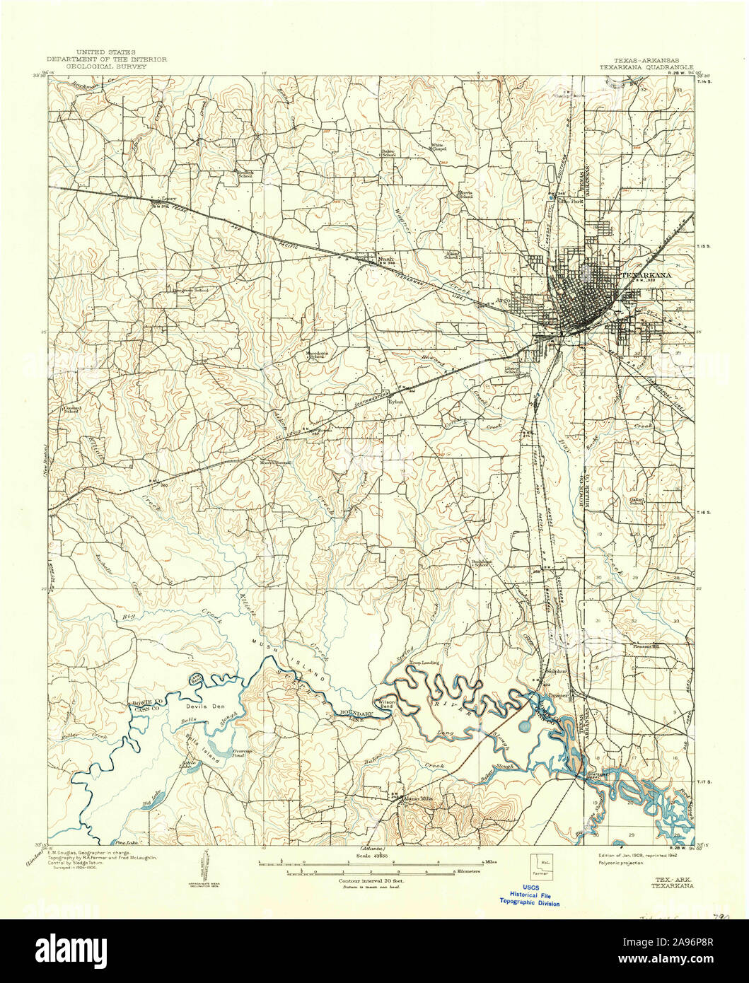Map of texarkana hi-res stock photography and images - Alamy