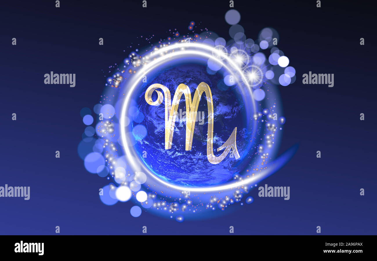 Produced with Photoshop and 3D software. Scorpio astrology sign inside ...
