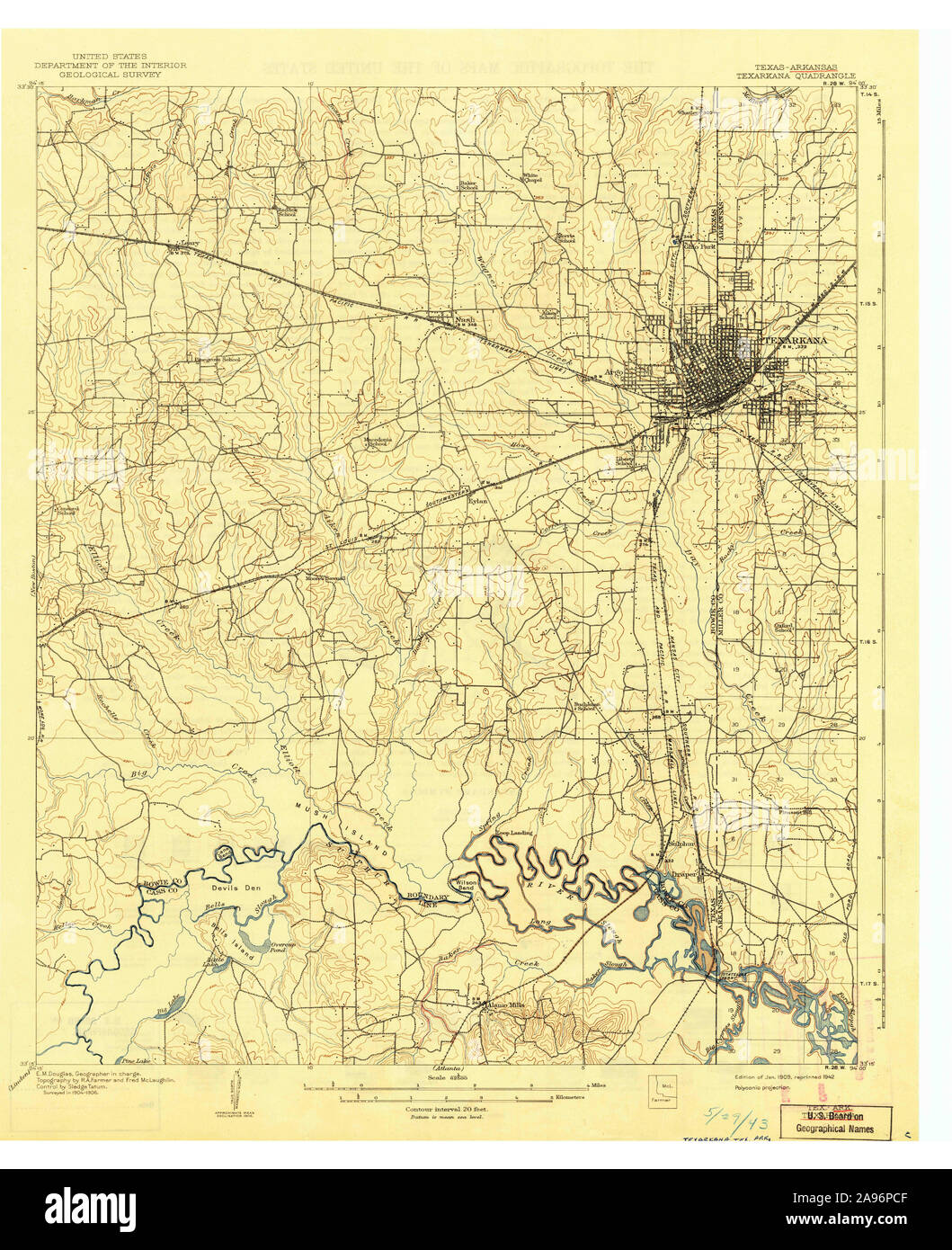 Map of texarkana hi-res stock photography and images - Alamy