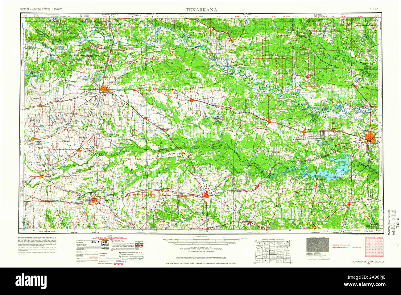 Map of texarkana hi-res stock photography and images - Alamy