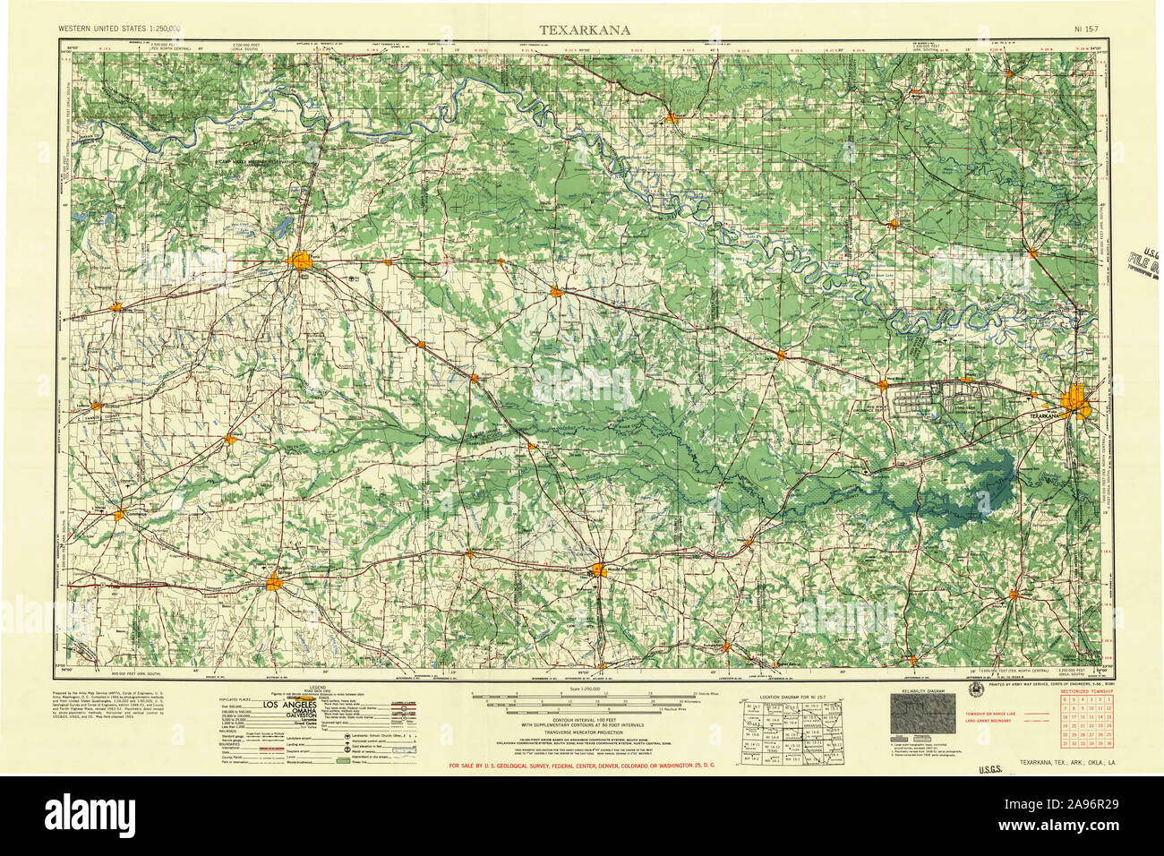 Map of texarkana hi-res stock photography and images - Alamy