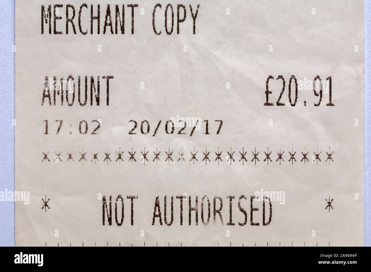 Unauthorised transaction hi-res stock photography and images - Alamy